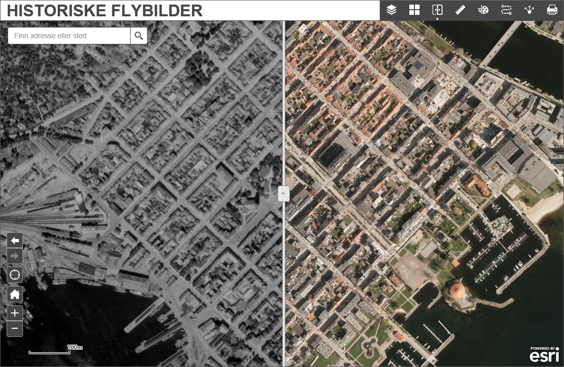 Kristiansand kommune - Historiske flybilder