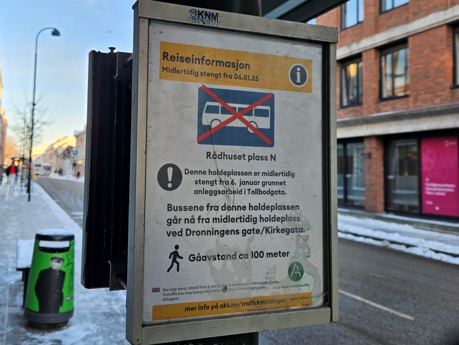 Kristiansand kommune - Tollbodgata stenges mandag 6. januar
